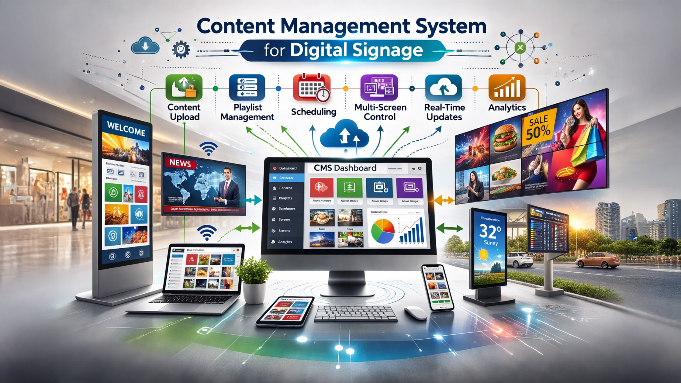 Digital Signage CMS India | Smart Boards & Panels | GoLive