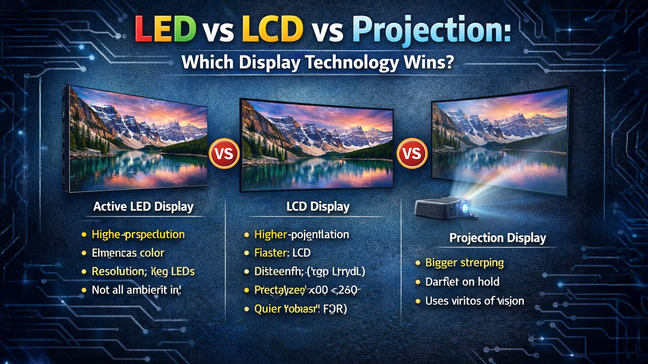 LED vs LCD vs Projection Displays | Smart Boards India