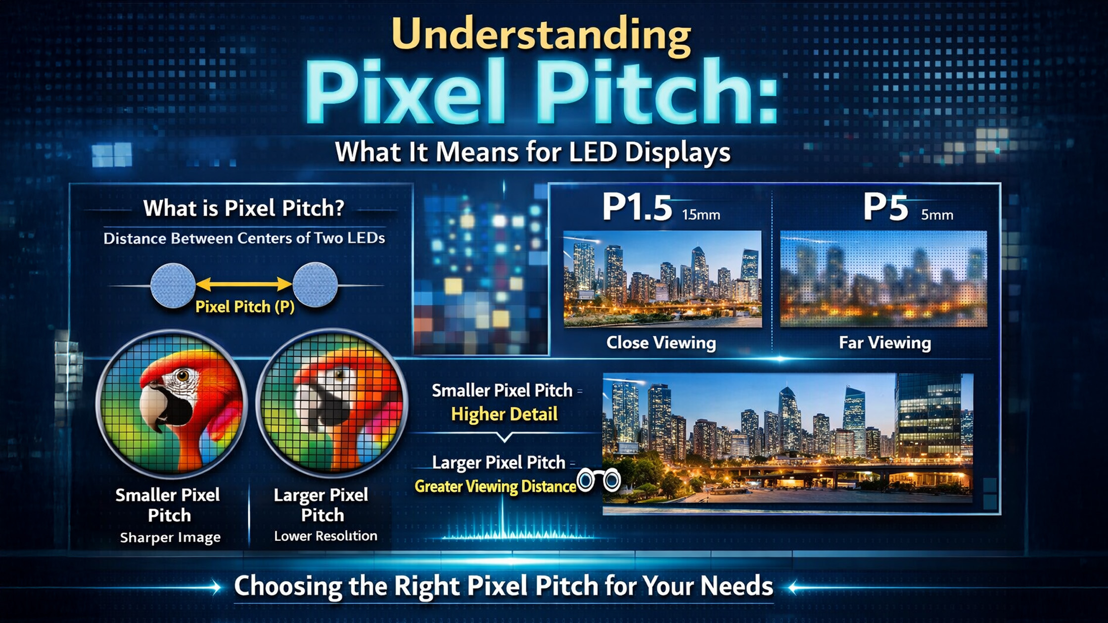 Pixel Pitch Explained for LED Displays | GoLive eTechnologies
