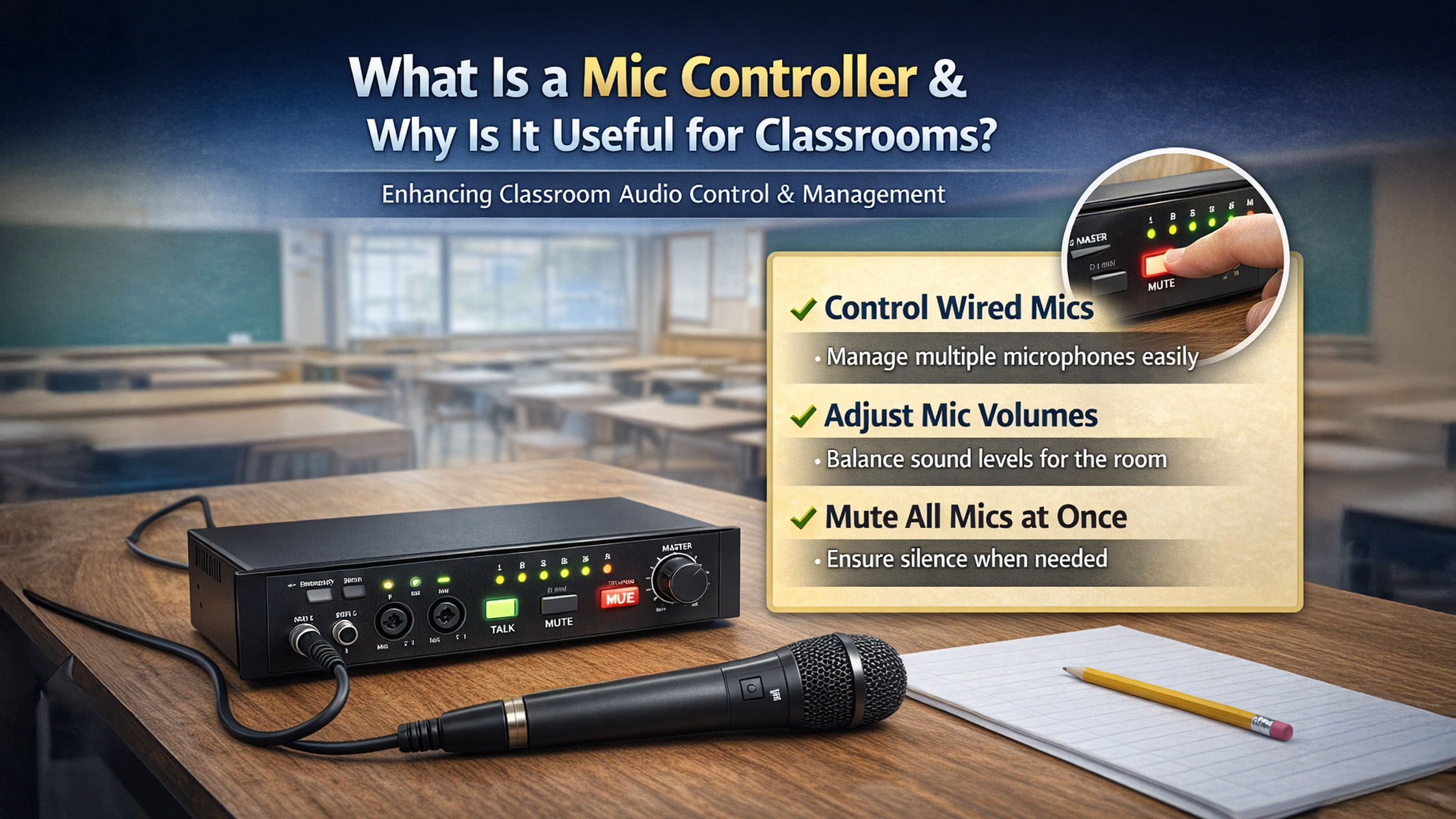 Mic Controller for Classrooms – Benefits, Uses & Price | GoLive ...