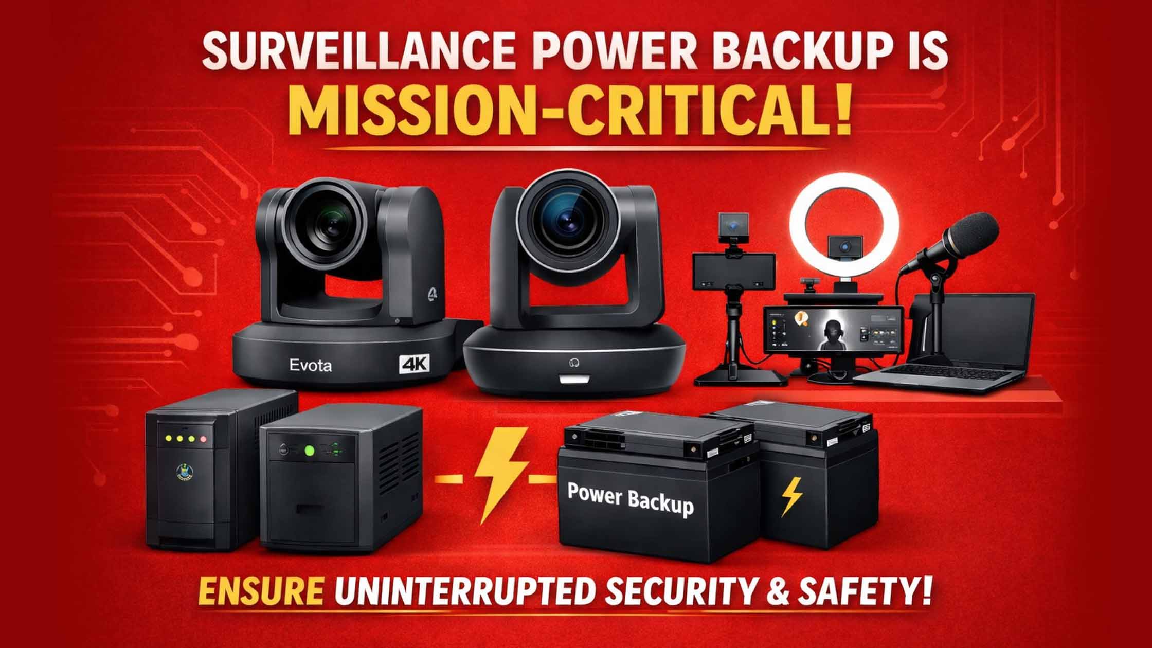 Benefits of Redundant Power Backup for Surveillance Systems | GoLive