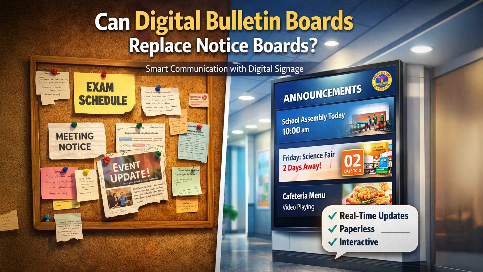 Can Digital Bulletin Boards Replace Notice Boards? | GoLive